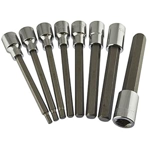 Allen / Hex Key Socket Set extra long 5mm - 17mm 1/2" drive by BERGEN ...