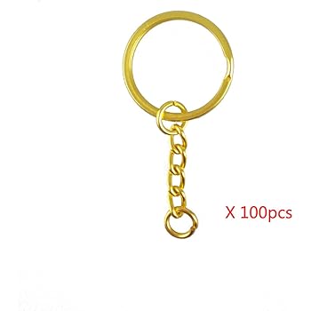 Amazon.com : TWONE Metal Split Keychain Ring Parts - 50 Key Chains With ...