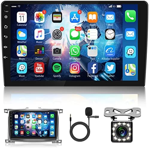 Android Car Stereo Double Din Bluetooth GPS Offline Maps, 10 inch Touch ...
