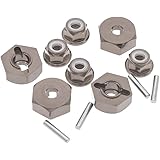 Amazon.com: Hobbypark 12mm Aluminum Wheel Hex Drive Hub Adaptor (4P) & M4 Locknut (4P) RC Model ...