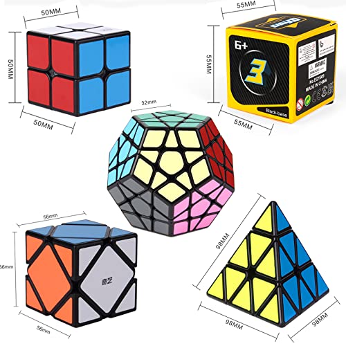 Roxenda Speed Cube Set, [5 Pack] Magic Cube Bundle of 2x2 3x3 Skew ...