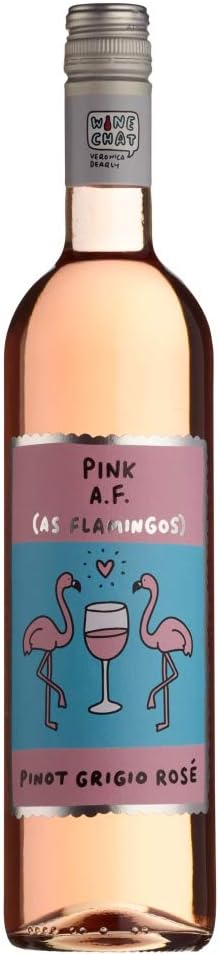 Wine Chat Pink as Flamingos Pinot Grigio Rose, 750 ml: Amazon.co.uk ...