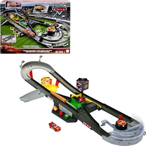 Mattel Disney and Pixar Cars Track Set, Piston Cup Action Speedway ...