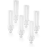 Circle (10 Pack) PLT-26W 841, 4 Pin GX24q-3, 26 Watt Triple Tube, Compact Fluorescent Light Bulb ...