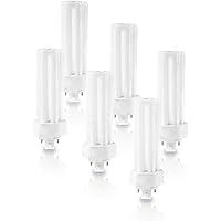 (6 Pack) PLT-42W 841, 4 Pin GX24Q-4, 42 Watt Triple Tube, Compact Fluorescent Light Bulb ...