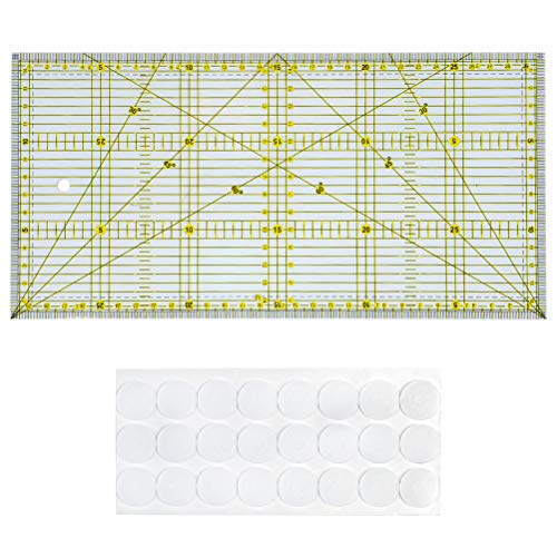 ATPWONZ Quilting Ruler, 6" x 12" Laser Cut Acrylic Quilters' Ruler with ...