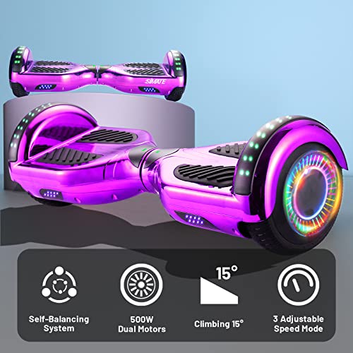 SIMATE Hoverboard with Carrying Bag and Gift Box, 6.5" Self Balancing ...
