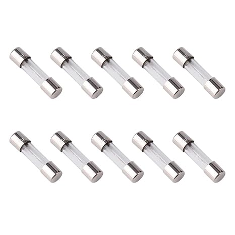 Pack of 10 pcs F5AL Fast-Blow Fuse 5A 250V Glass Fuses 5 x 20 mm (5amp ...