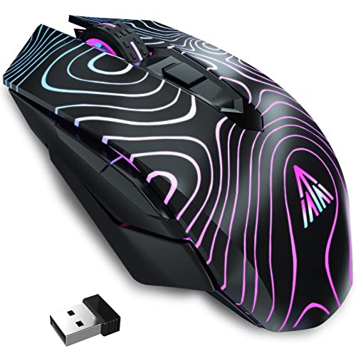 SOLAKAKA Wireless Bluetooth Gaming Mouse, Rechargeable Computer Mice ...