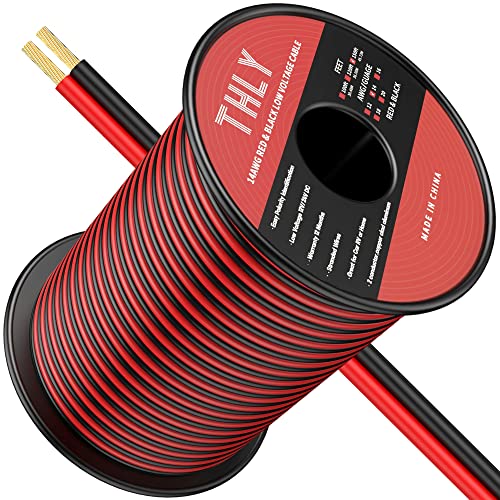 THLY 150FT 14 Gauge Wire, Red and Black Wire 12V Electrical Wire 14 AWG ...