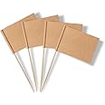 Amazon.com | Mflagperft Blank Toothpick Flags Labeling Marking Flag ...