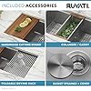 Ruvati 32-inch Workstation Ledge Undermount 16 Gauge Stainless Steel ...