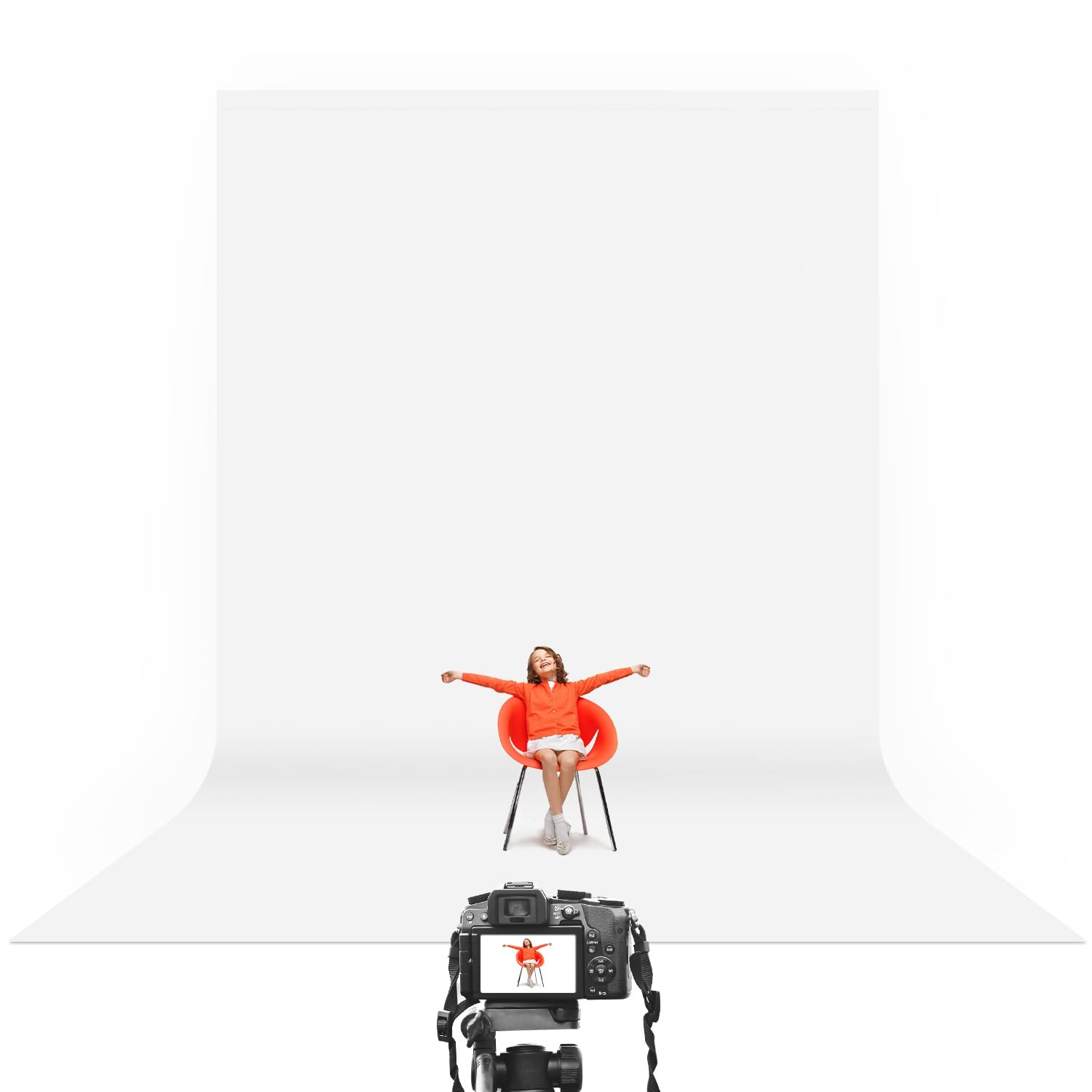 Julius Studio 10 x 20 ft. Pure White Backdrop Screen Background Super ...