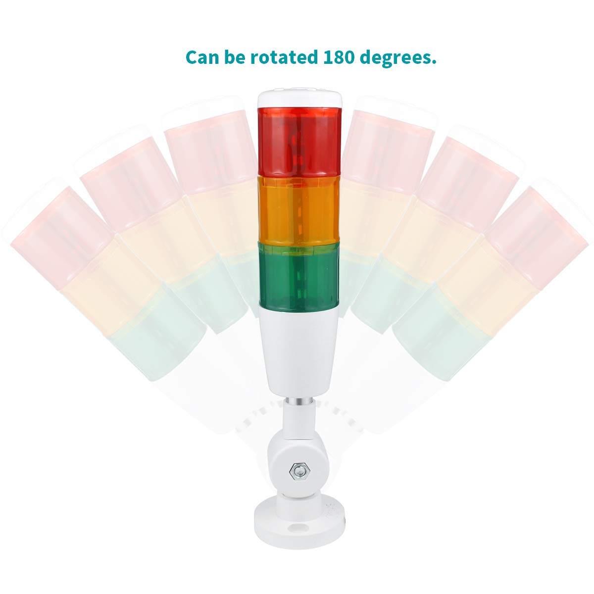 Industrial Signal Light Column LED Alarm Round Red Yellow Green 3 ...