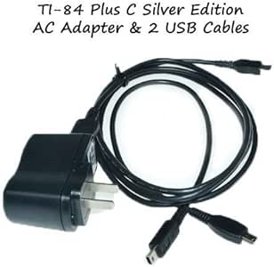 Amazon.com: TI-84 Plus C Silver Edition Charger Power Adapter With 2 ...