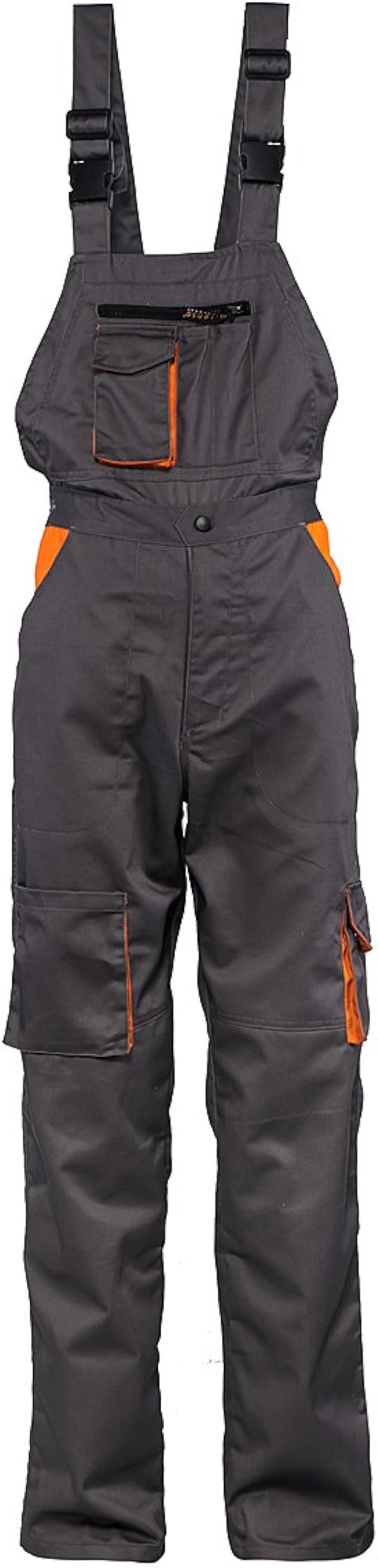 Stenso Desman - Mens Work Bib and Brace Dungarees Overalls - Grey ...