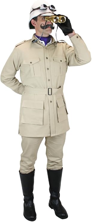 Amazon.com: Historical Emporium Men's 100% Cotton Canvas Safari Bush ...