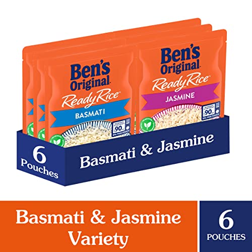 BEN'S ORIGINAL Ready Rice Basmati and Jasmine Rice Variety Pack, Easy ...