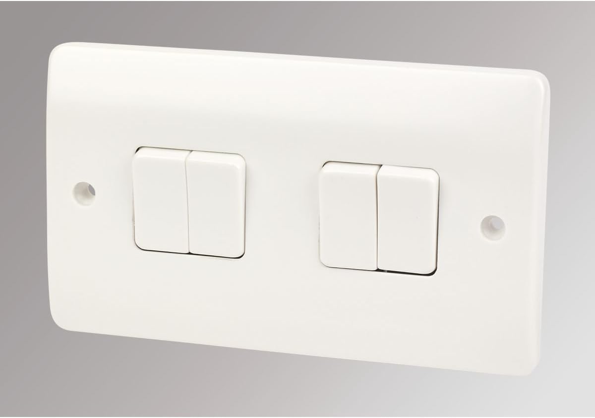 MK Logic Plus 4-Gang 2-Way 10AX Light Switch White by MK – BigaMart