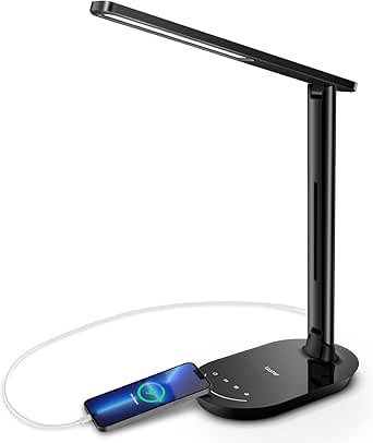 LED Desk Lamp, LASTAR Dimmable Eye-Protecting Table Lamps with Night ...