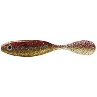 Amazon.com : DOA 3.5" Paddle Tail Shad Soft Baits - Red/Gold Flaked ...