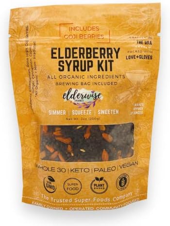 Elderwise Organics Elderberry Syrup Kit (Goji Blend) Ningxia Berry ...