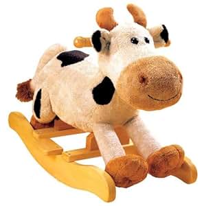 Amazon.com : Charm Company Carlton Cow Rocker : Childrens Rocking Ride ...