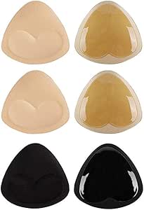 3 pairs Women silicone Chicken Cutlets Bra Push Up Pads Removable Bra ...