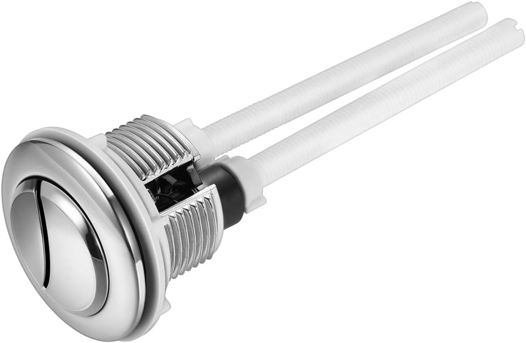 TOPBATHY 38mm Toilet Dual Flush Round Head Push Button Electroplating ...