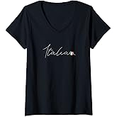 Amazon.com: Italia Simple Love Italian Flag Heart on Italy T-Shirt ...