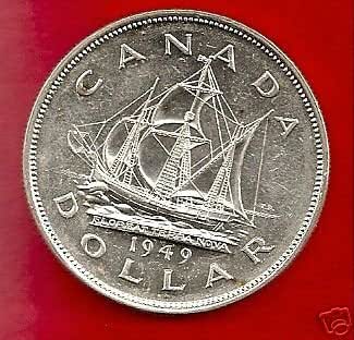Canada 1949 King George VI Silver Dollar Newfoundland Commemorative at ...