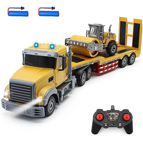 QuirkyGlee Remote Control Semi Truck with Trailer 22.5 Inch Rc Semi ...