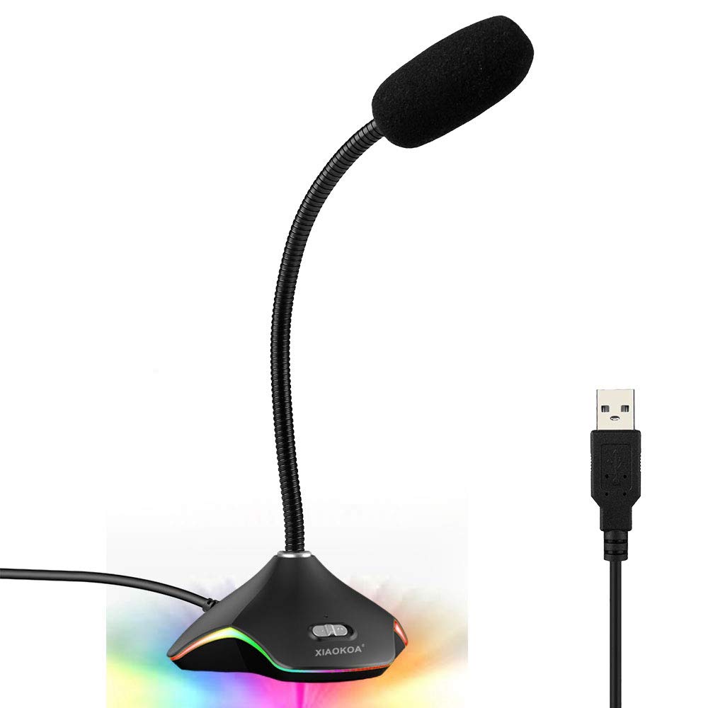 Amazon.com: Computer Microphone, USB Desktop Microphone, Plug &Play ...
