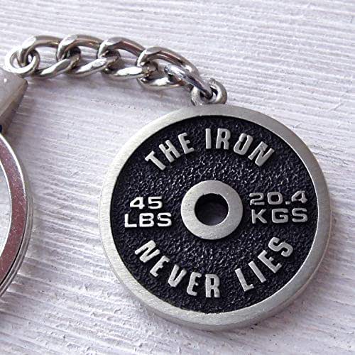 Amazon.com: Bodybuilding and Gym Keychain The Iron Never Lies Weight ...