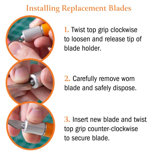 WA Portman Finger Tip Knife Set - Ergonomic Finger Blade Craft Knife ...