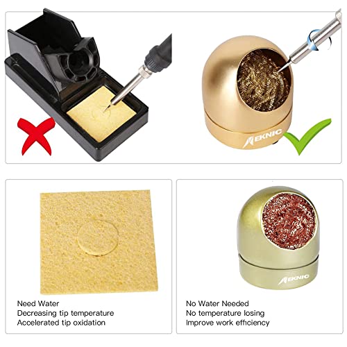 MEKNIC Solder Tip Cleaner Soldering Ion Tip Cleaning Wire and Holder ...