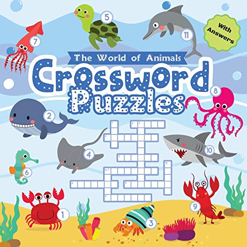 Crossword Puzzles The World of Animals: Easy Colorful Crossword Puzzles ...