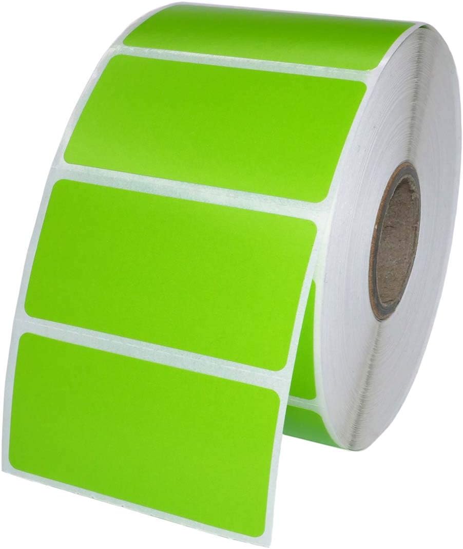 Amazon.com : HOUSELABELS 2" x 1" Green Barcode Labels on 1" Core ...