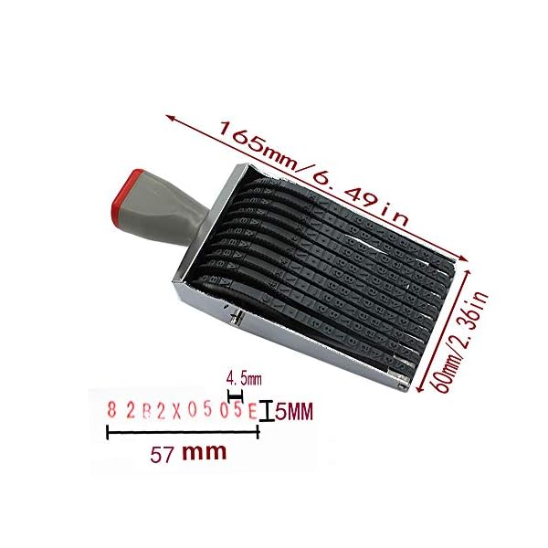 Number Stamp, 10 Digits Rubber StampPersonalized English Alphabet ...