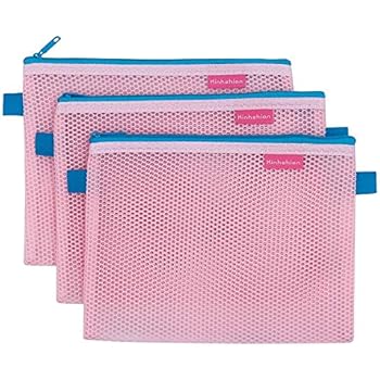 Amazon.com: Mesh Zipper Pouch Travel Bags with Zipper Clear Zipper ...