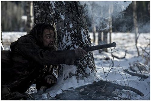 The Revenant Leonardo DiCaprio as Hugh Glass Firing Gun by Tree 8 x 10 ...
