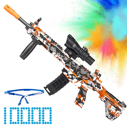 Gel Ball Blaster Toy, 2 Shooting Modes Electric Gel Gun with 10000 Gel ...