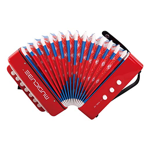 musicube 16010X MUSICUBE Kid Accordion 10 Keys Small Accordion Musical ...