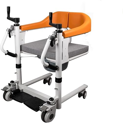 HUNCDFE Patient Lift Wheelchair for Home,Transfer Chair 180° Split Seat ...