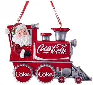 Amazon.com: Kurt Adler Coca Cola Santa Train Christmas Tree Ornament ...