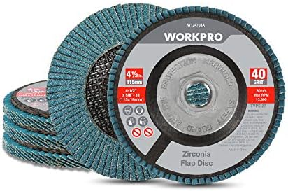 40 Grit Sanding Disc 40-PACK Of 4-1/2" 40-Grit Zirconia Flap Discs For ...
