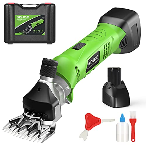 Cordless Sheep Shears, 300W Rechargeable Electric Sheep Shears Grooming ...
