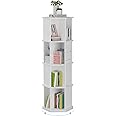 Amazon.com: 4 Tier Rotating Bookshelf 52”H Floor Standing 360 Spinning ...