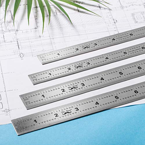 Mr. Pen- Machinist Ruler, 4 Pack (6, 8, 12, 14 inch), Metric Ruler ...