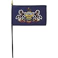 Amazon.com : Pennsylvania - 4" x 6" State Stick Flag : Patio, Lawn & Garden